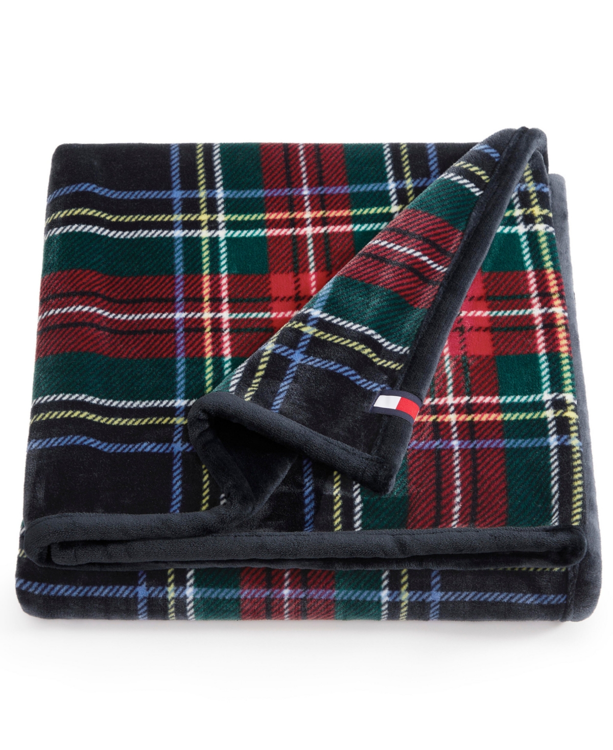 Click here for Tommy Hilfiger Printed Plush Plaid Throw Blanket... prices