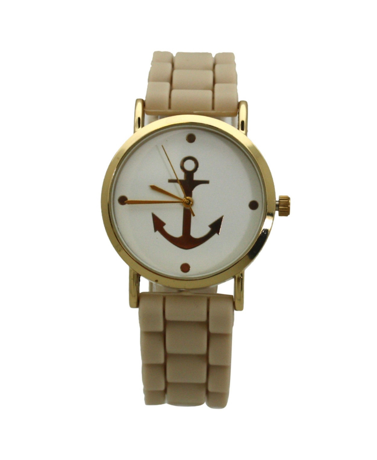 Click here for Cream Anchor Emblem Silicone Band Watch - Cream prices