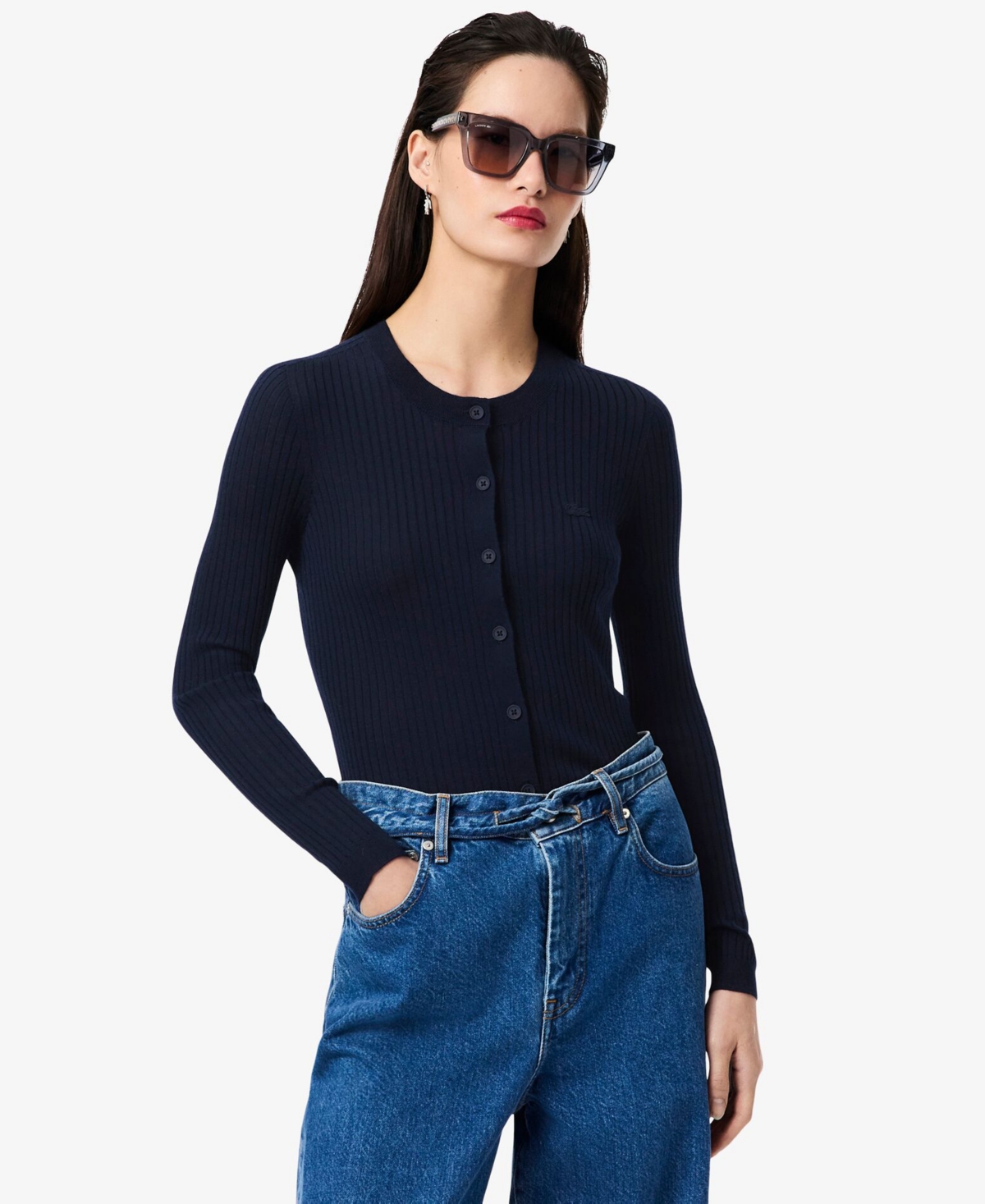 Click here for Lacoste Usa Womens Crewneck Sweater - Navy prices
