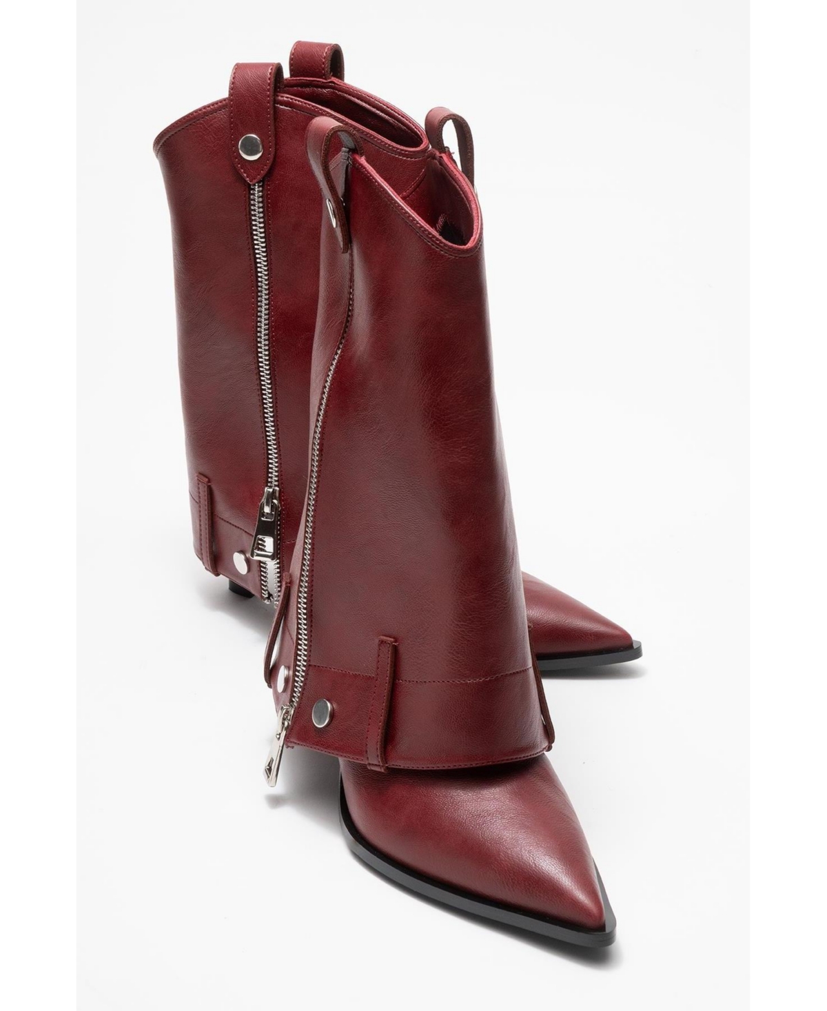 Click here for Prologue Shoes Lola Zip Pointed Toe Heel Boot (Wom... prices
