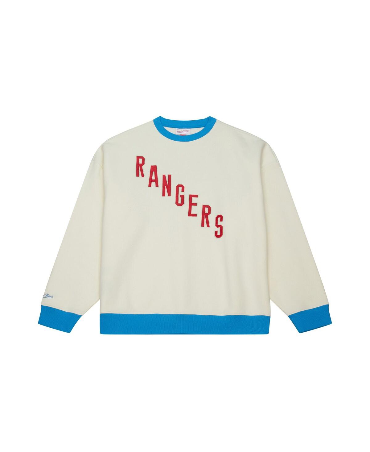 Click here for Mitchell & Ness Mens Cream/Blue New York Rangers C... prices