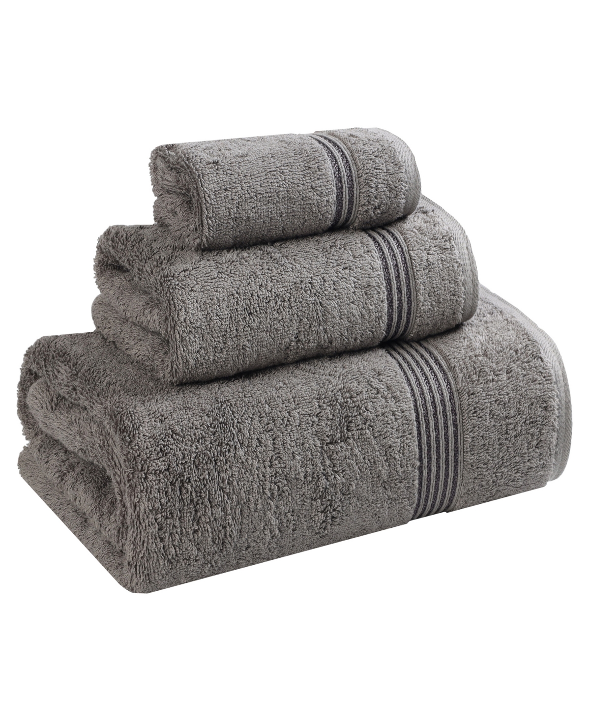 Superior Solid Quick Drying Egyptian Cotton 6 Piece Bath Towel Set - Charcoal