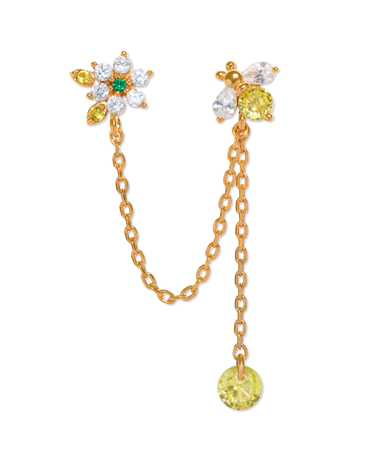 Click here for Girls Crew Crystal Sting Like a Bee Double Stud Ea... prices