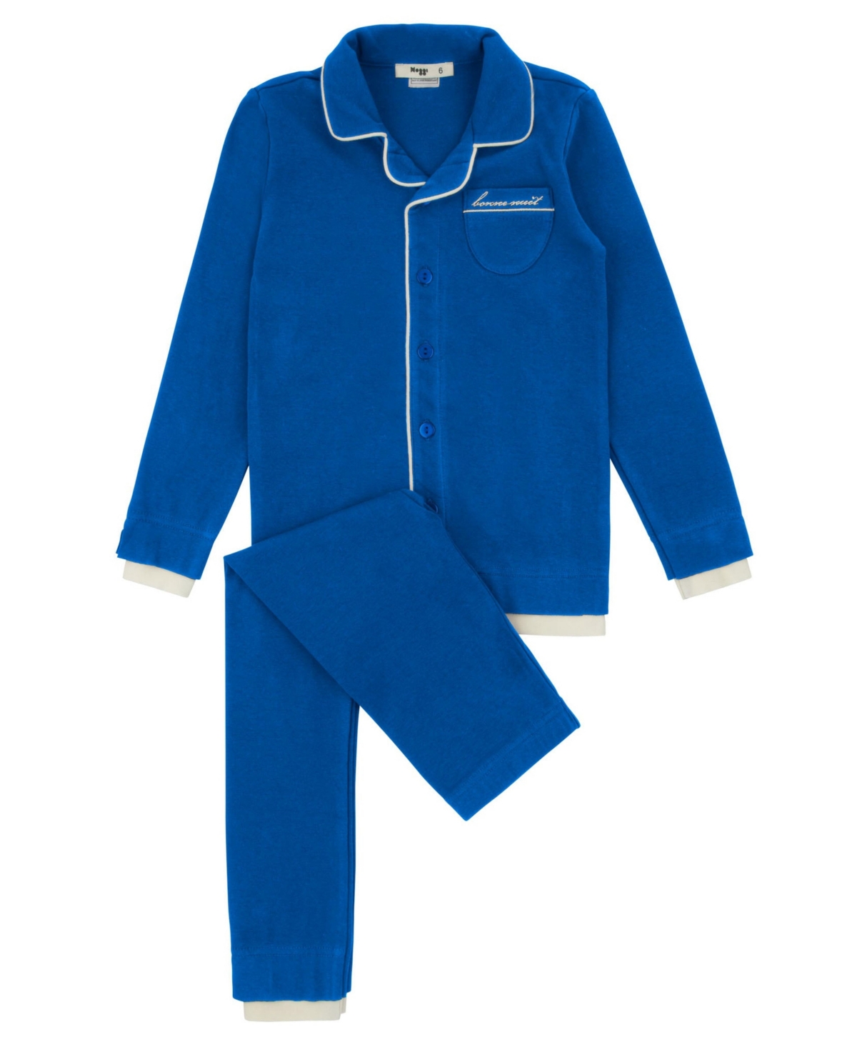 Click here for NoggiWear Boys Cotton Muslin Patch Footie - Blue prices