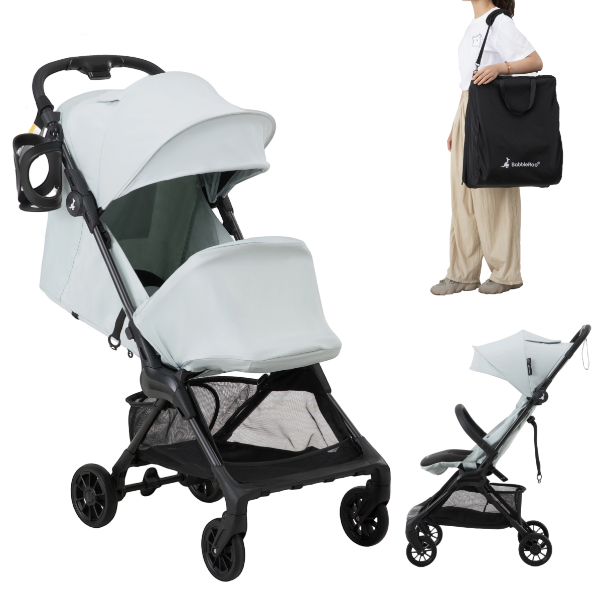 Click here for BabbleRoo Lightweight Stroller - Seagrass - Seafoa... prices