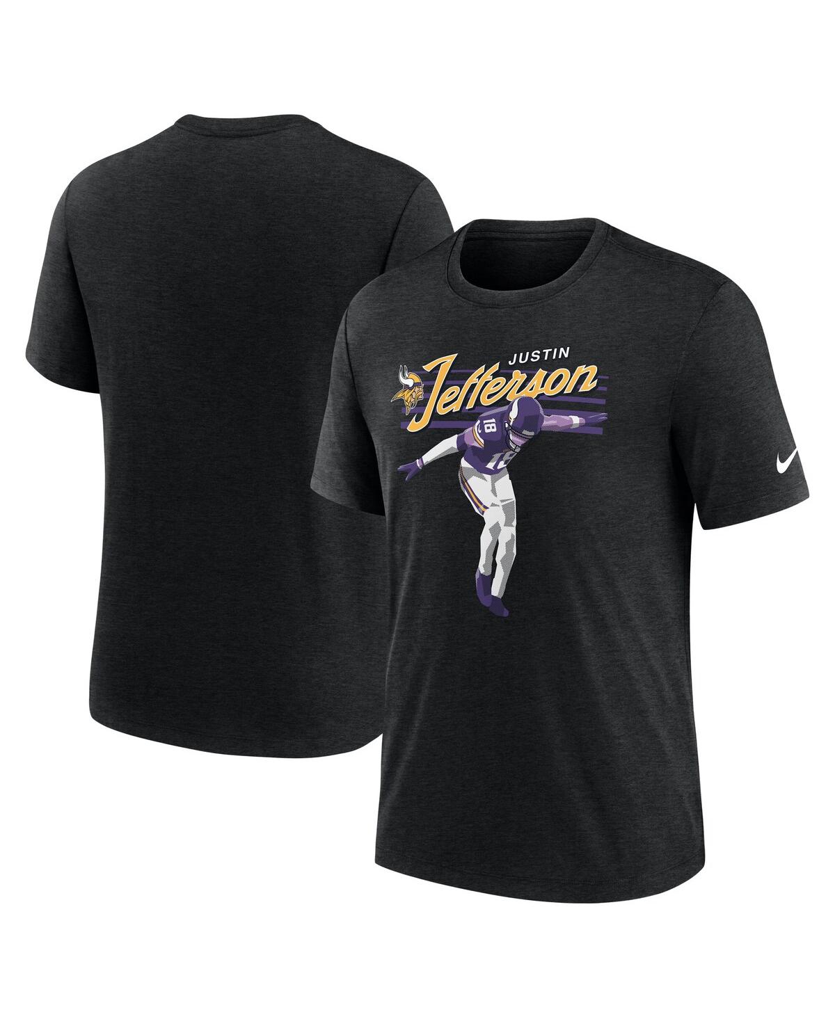 Click here for Nike Mens Justin Jefferson Heather Black Minnesota... prices