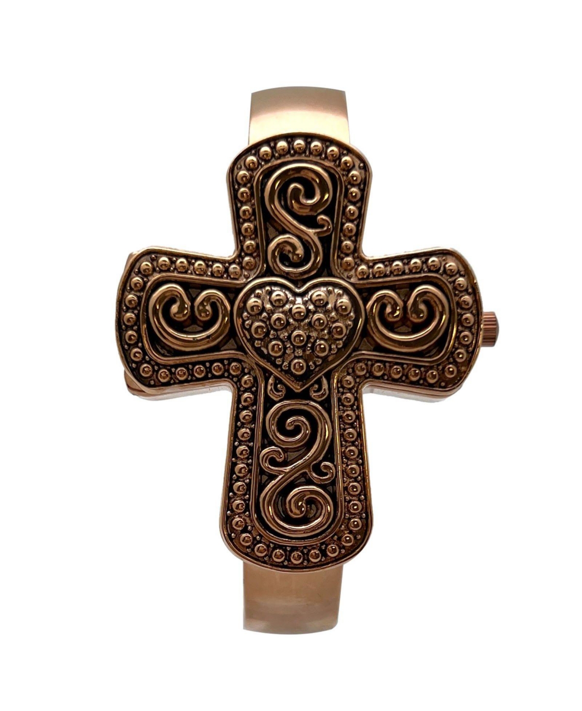 Click here for Olivia Pratt Rose Gold Cross Shape Bangle Women Wa... prices