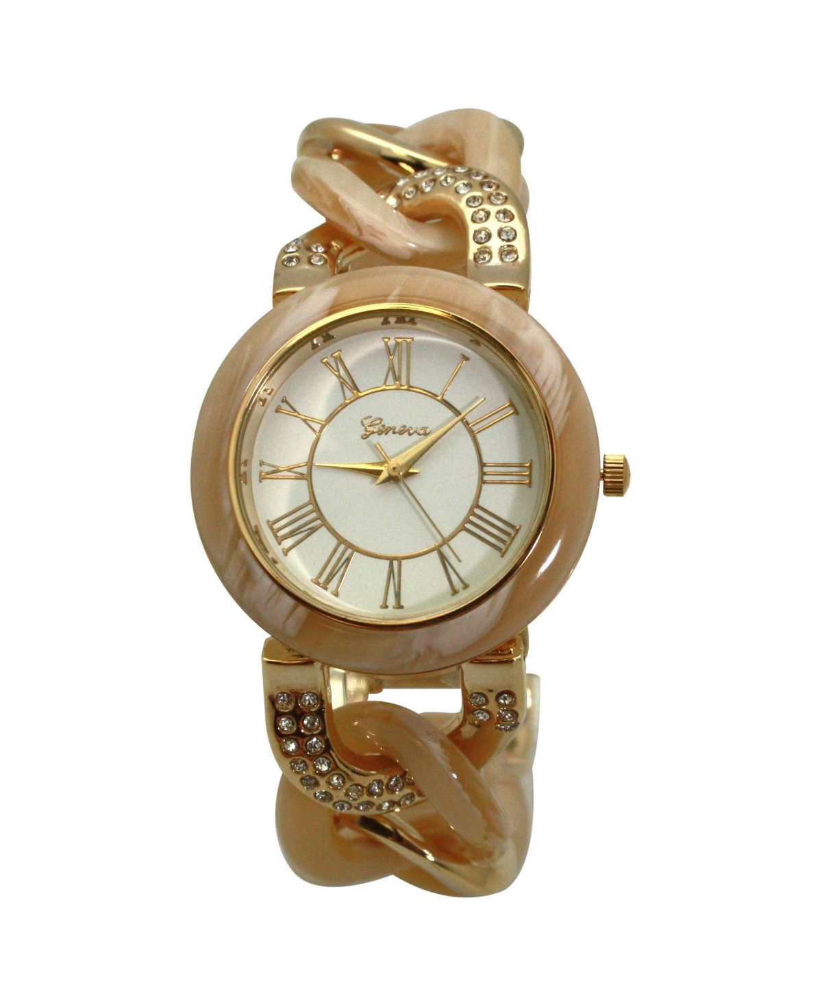 Click here for Olivia Pratt Beige Gold and Rhinestones Chain Tort... prices