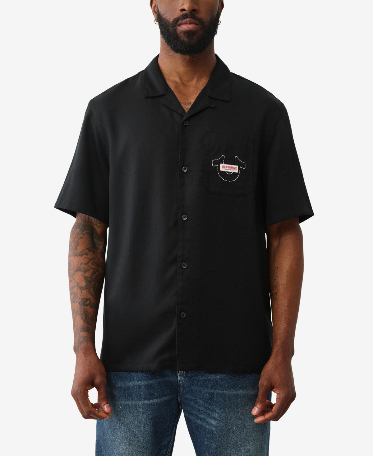 Click here for True Religion Mens Graphic Camp Short-Sleeve Shirt... prices