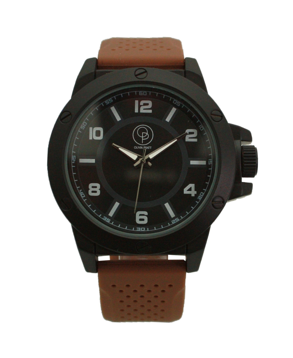 Click here for Olivia Pratt Brown Black Three-Hand Silicone Band... prices