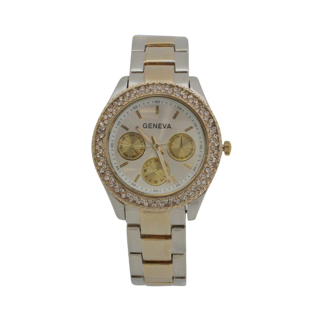 Click here for Olivia Pratt Twotone Rhinestone Bezel 3-Dial Metal... prices