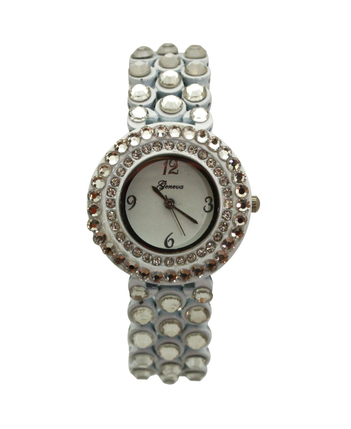 Click here for Olivia Pratt White Shiny Rhinestones Metallic Wome... prices