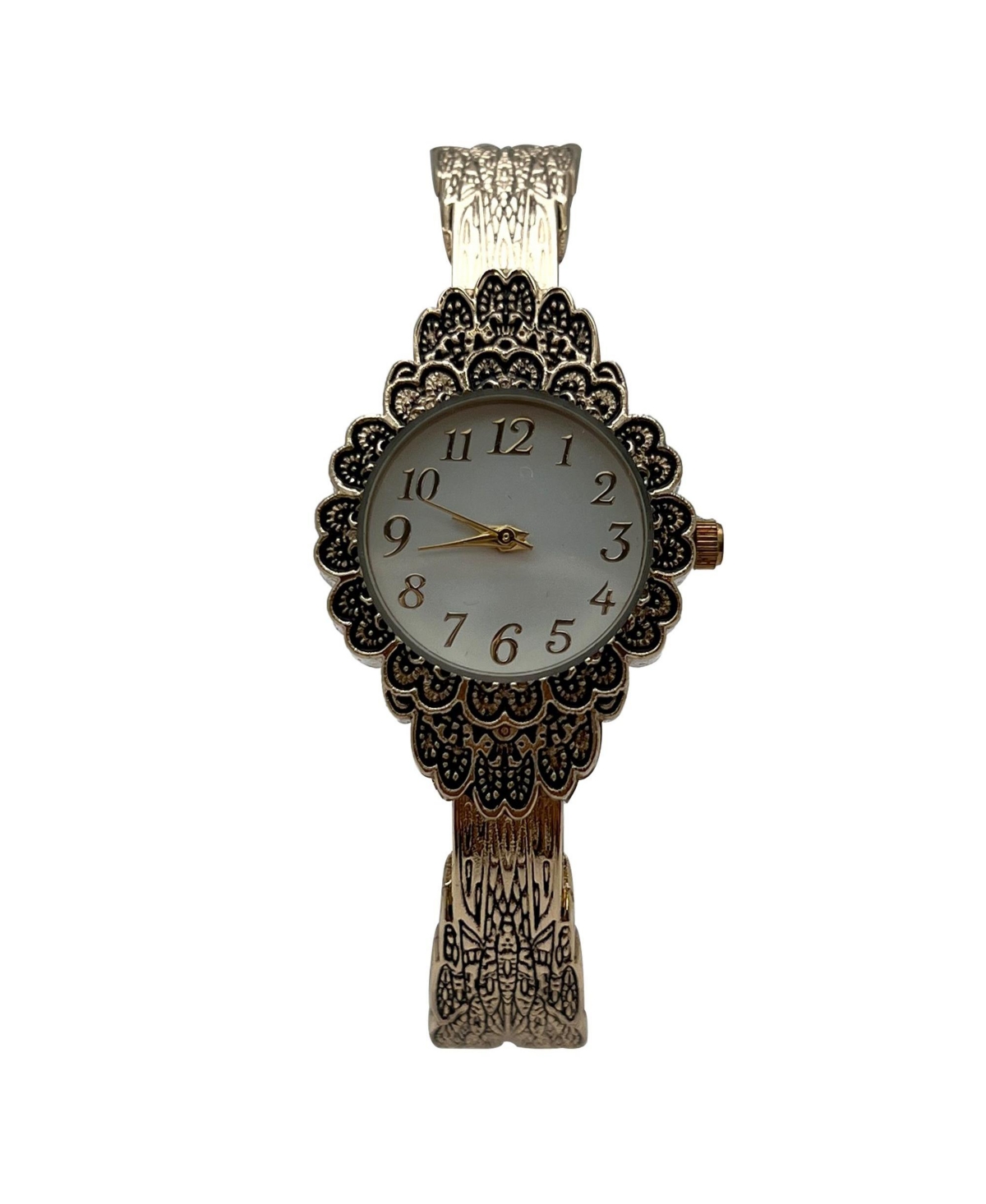 Click here for Olivia Pratt Gold Elegant Flower Detailed Face Ban... prices