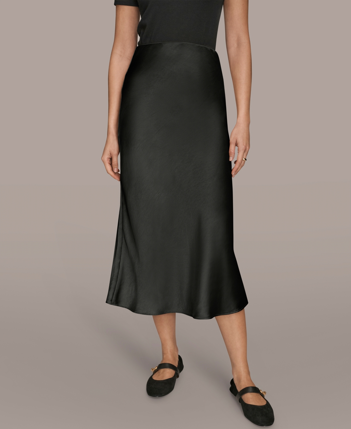 Click here for Donna Karan Weekend Womens Pull-On Midi Skirt - Bl... prices