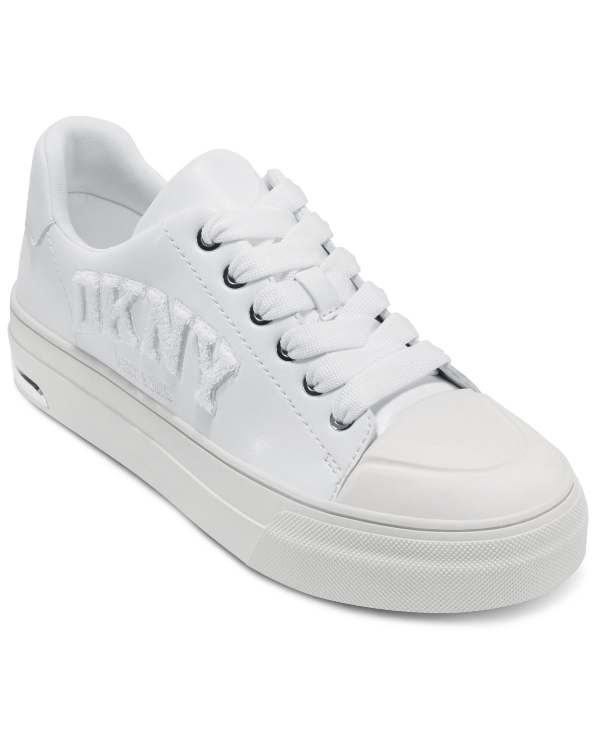 Click here for Dkny Womens York Lace Up Sneaker - Bright White prices
