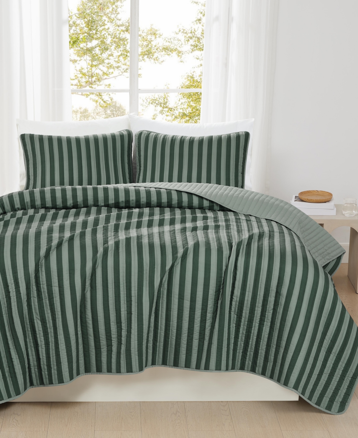 Click here for Truly Soft Weston Stripe 3-Pc. Quilt Set  King - G... prices