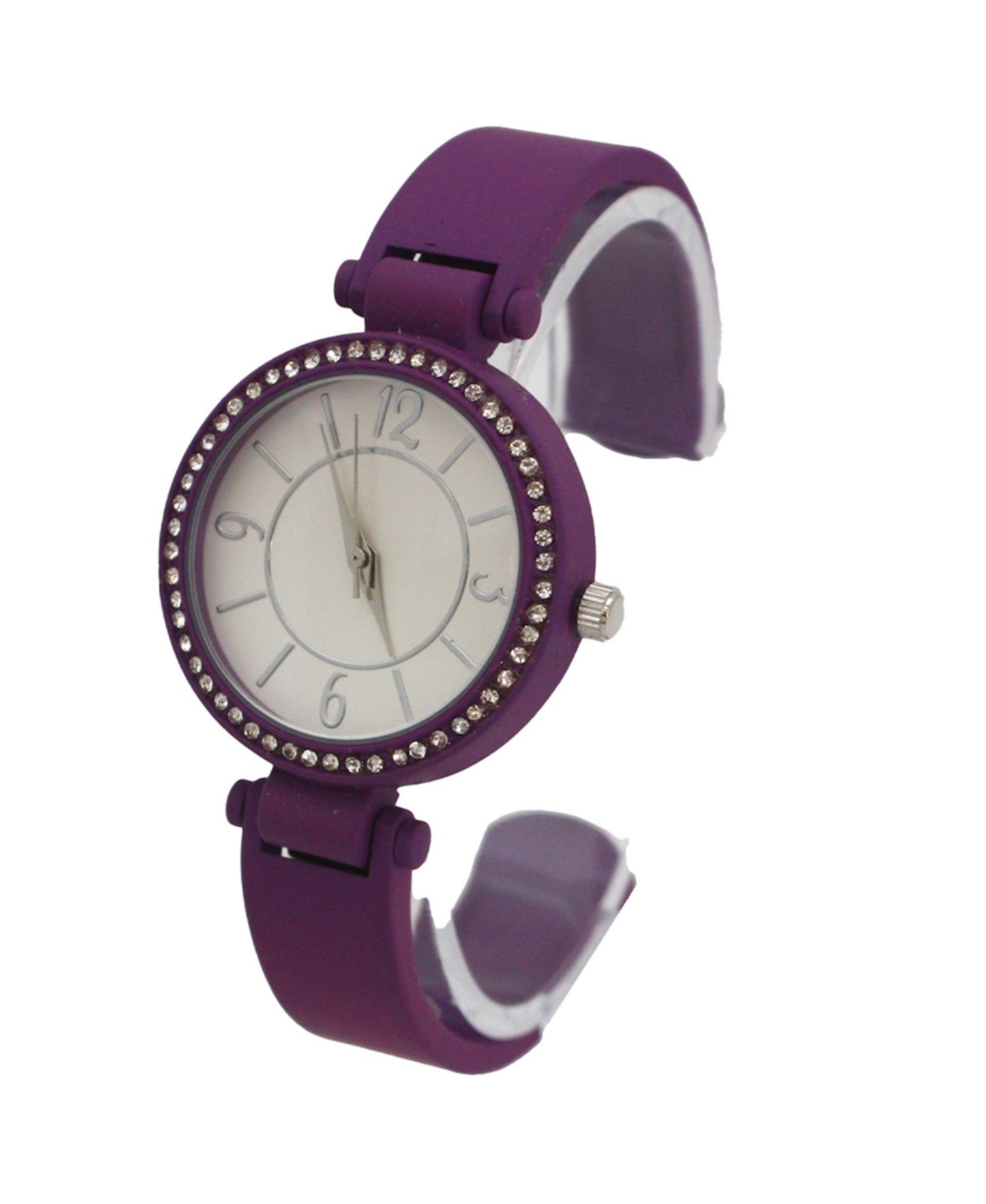 Click here for Purple Solid Colors And Rhinestone Detail Bangle W... prices