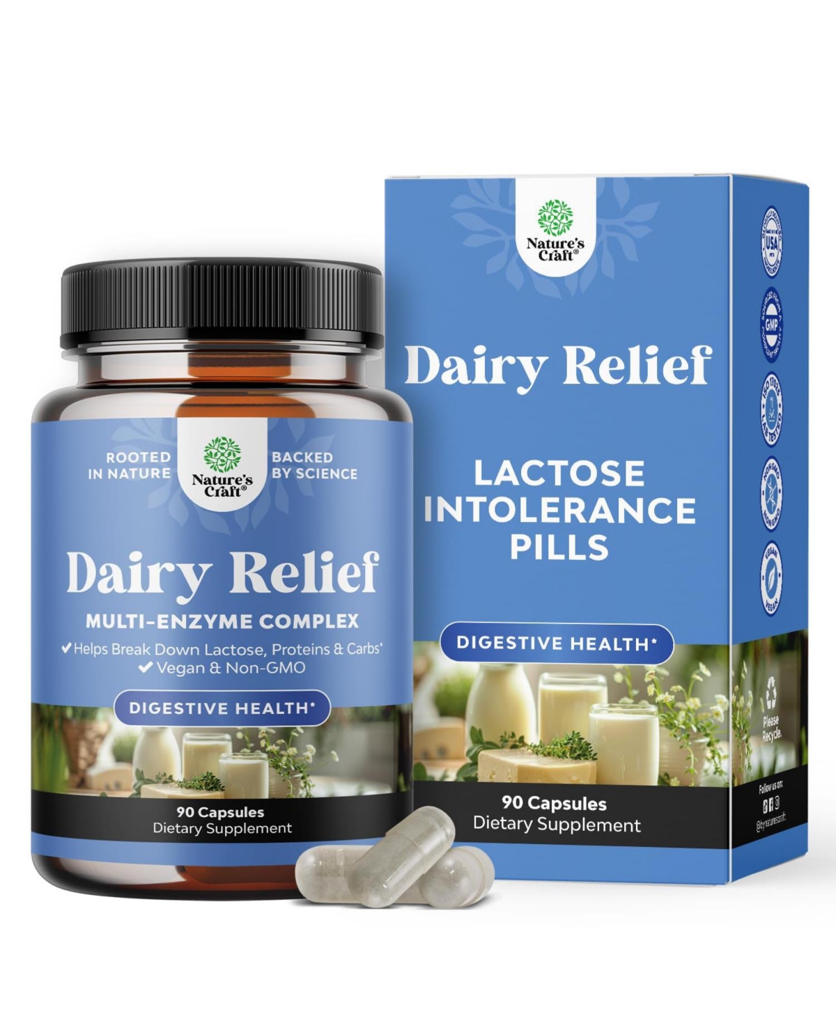 Click here for Dairy Relief Capsules  Off white  90ct prices