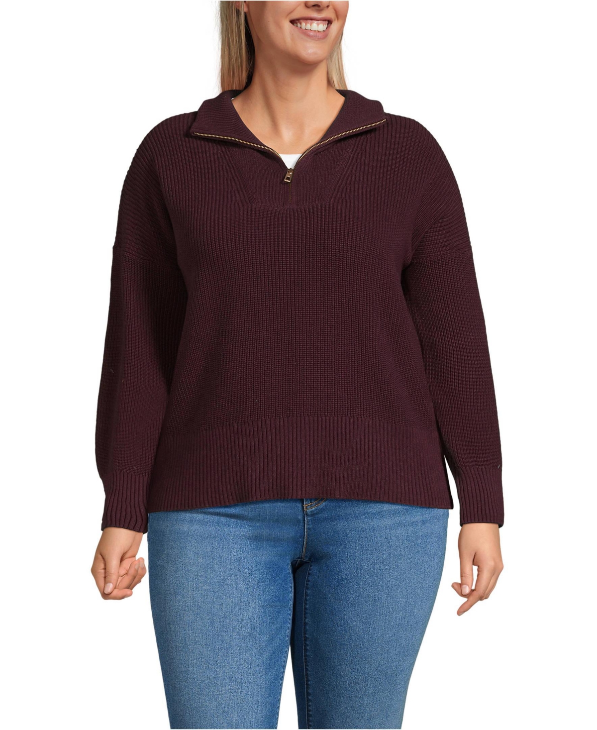 Click here for Lands End Plus Size Drifter Shaker Wedge Quarter Z... prices
