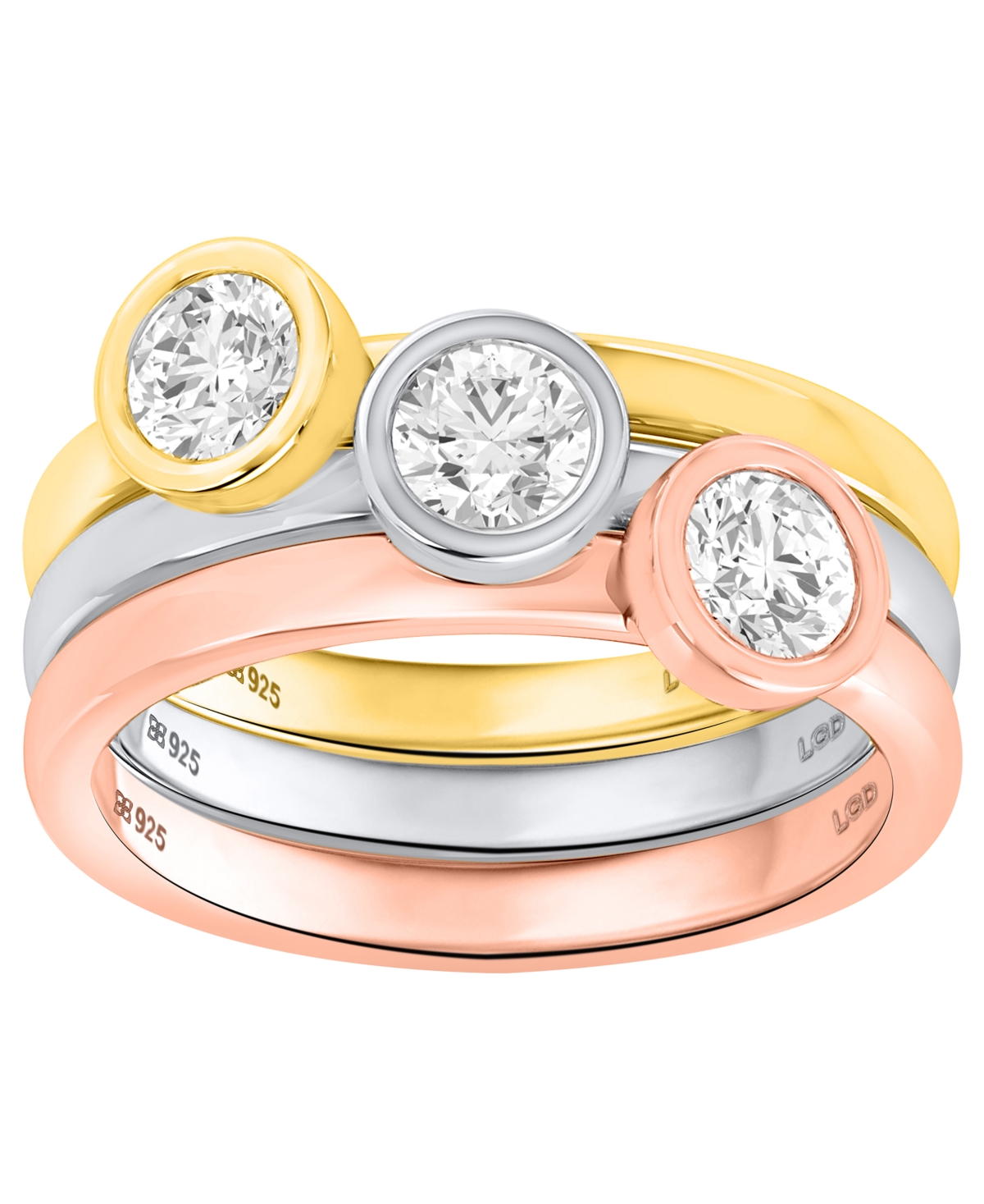Click here for Forever Grown Diamonds 3-Pc. Lab-Grown Diamond Rin... prices