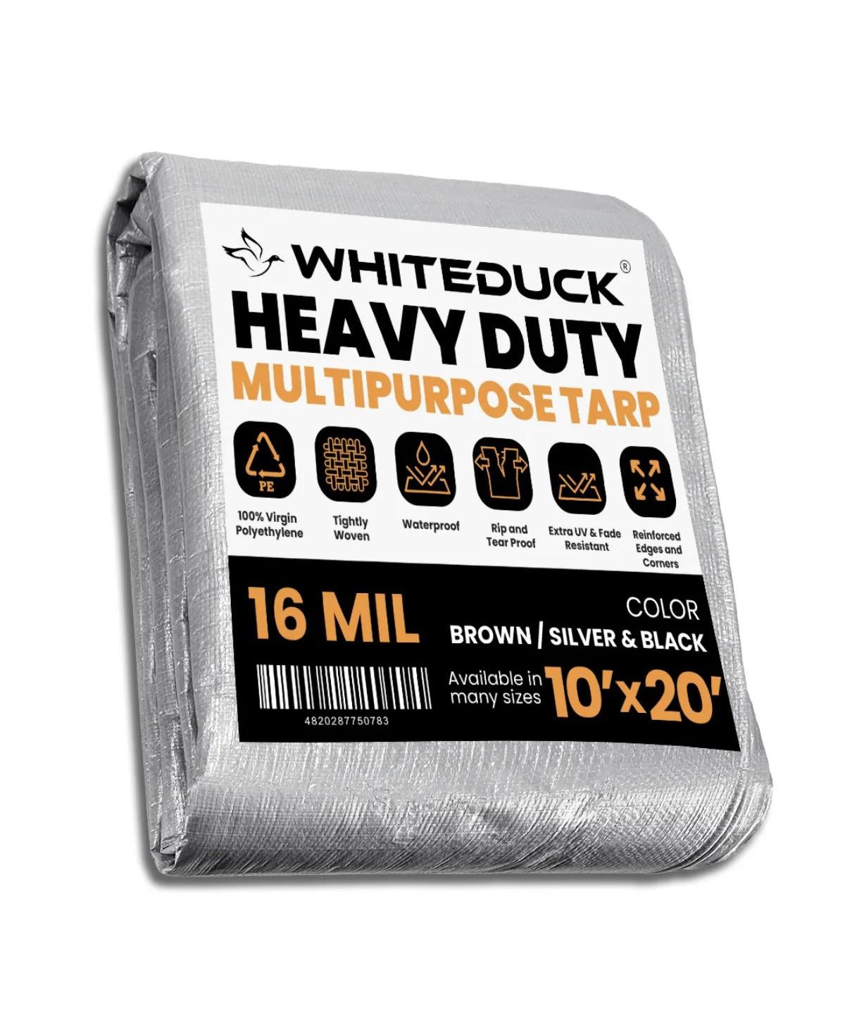 Click here for 8 oz. Poly Tarpaulin 10x20 Silver & Black - Silver... prices