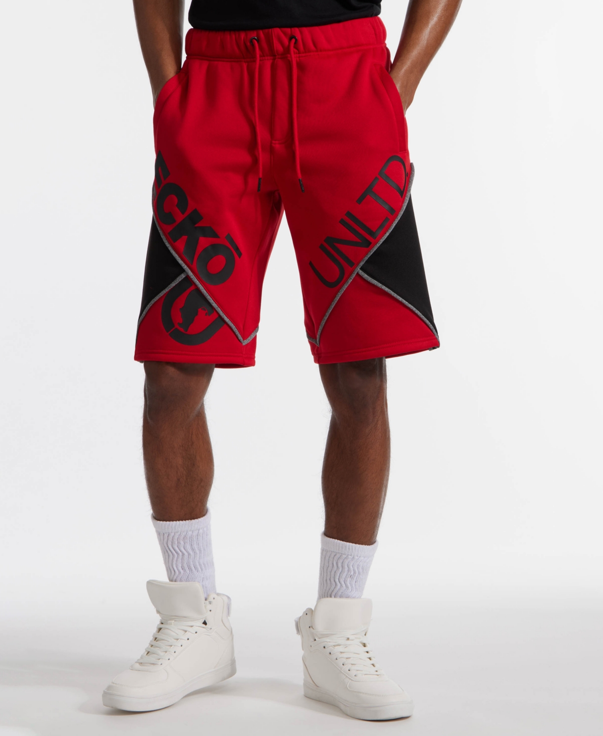 Click here for Ecko Unltd Mens Indented Fleece Regular Fit Shorts... prices