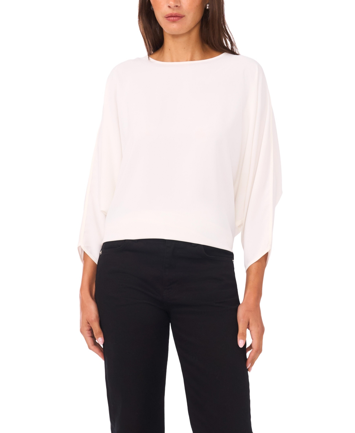Click here for Vince Camuto Womens Dolman 3/4-Sleeves Round Neck... prices