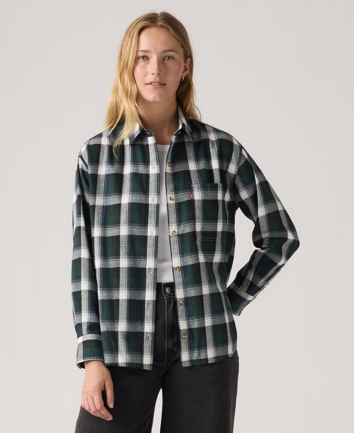 Click here for Levis Womens Henriette Flannel Long Sleeve Shirt -... prices