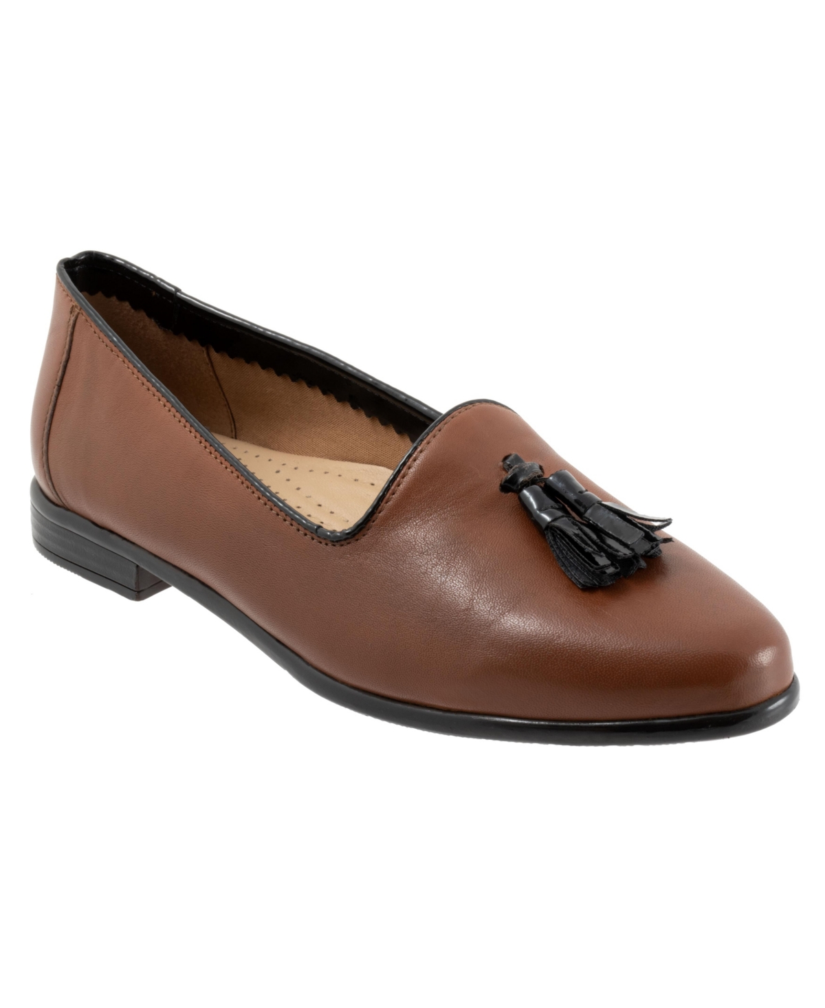 Click here for Trotters Liz Tassel Flat - Luggage black prices