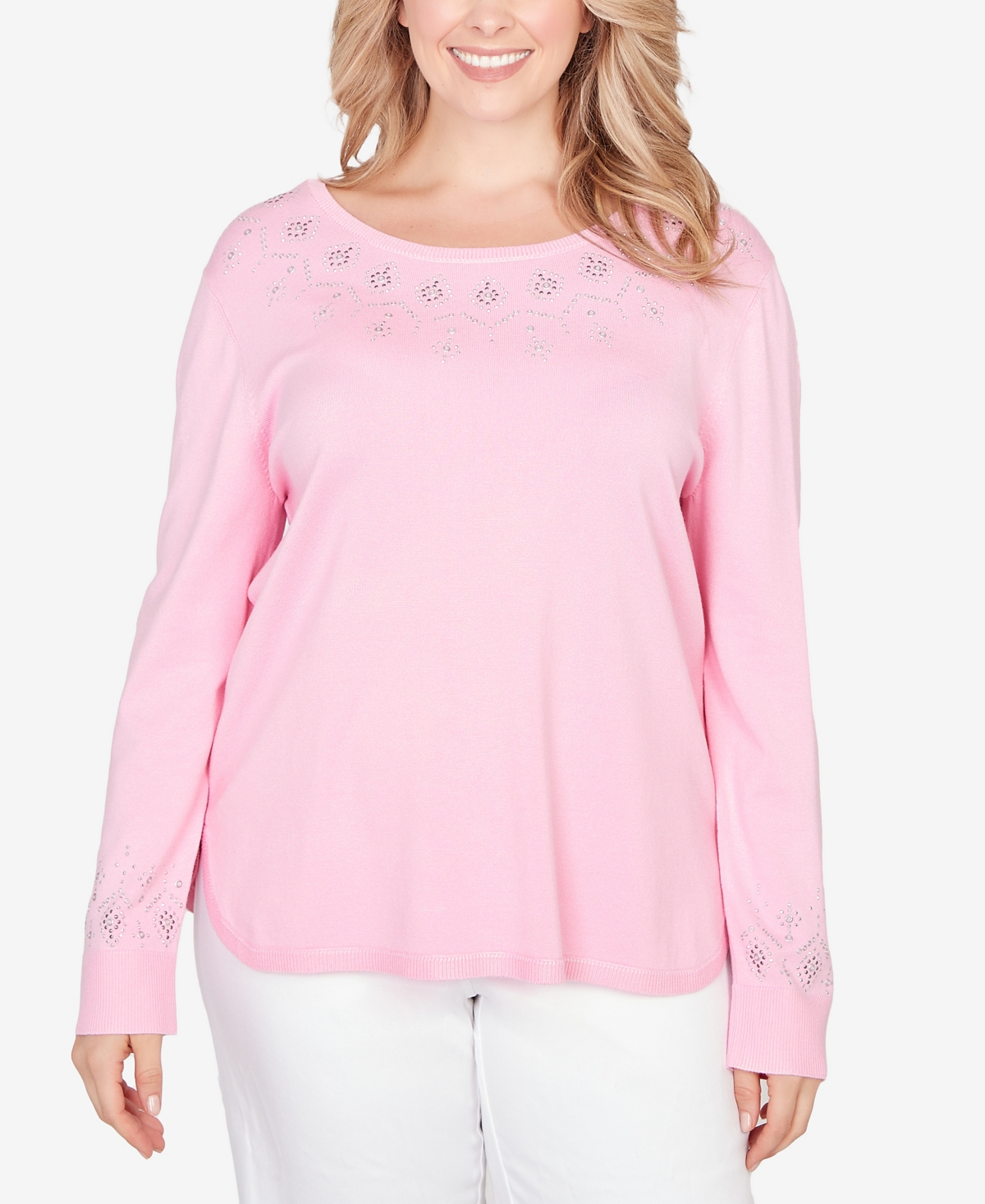 Click here for Ruby Rd. Plus Size Fair Isle Embellished Sweater -... prices
