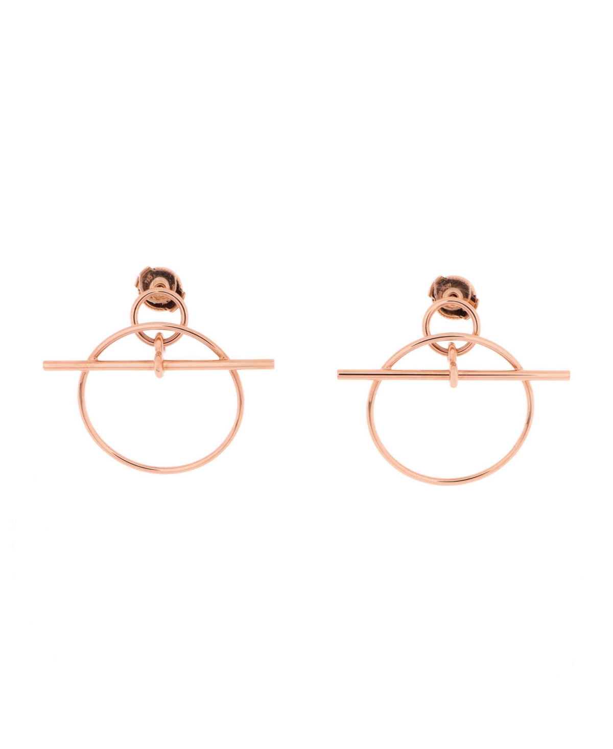Click here for Pre-Owned Hermes Loop Earrings - 18k rose gold prices