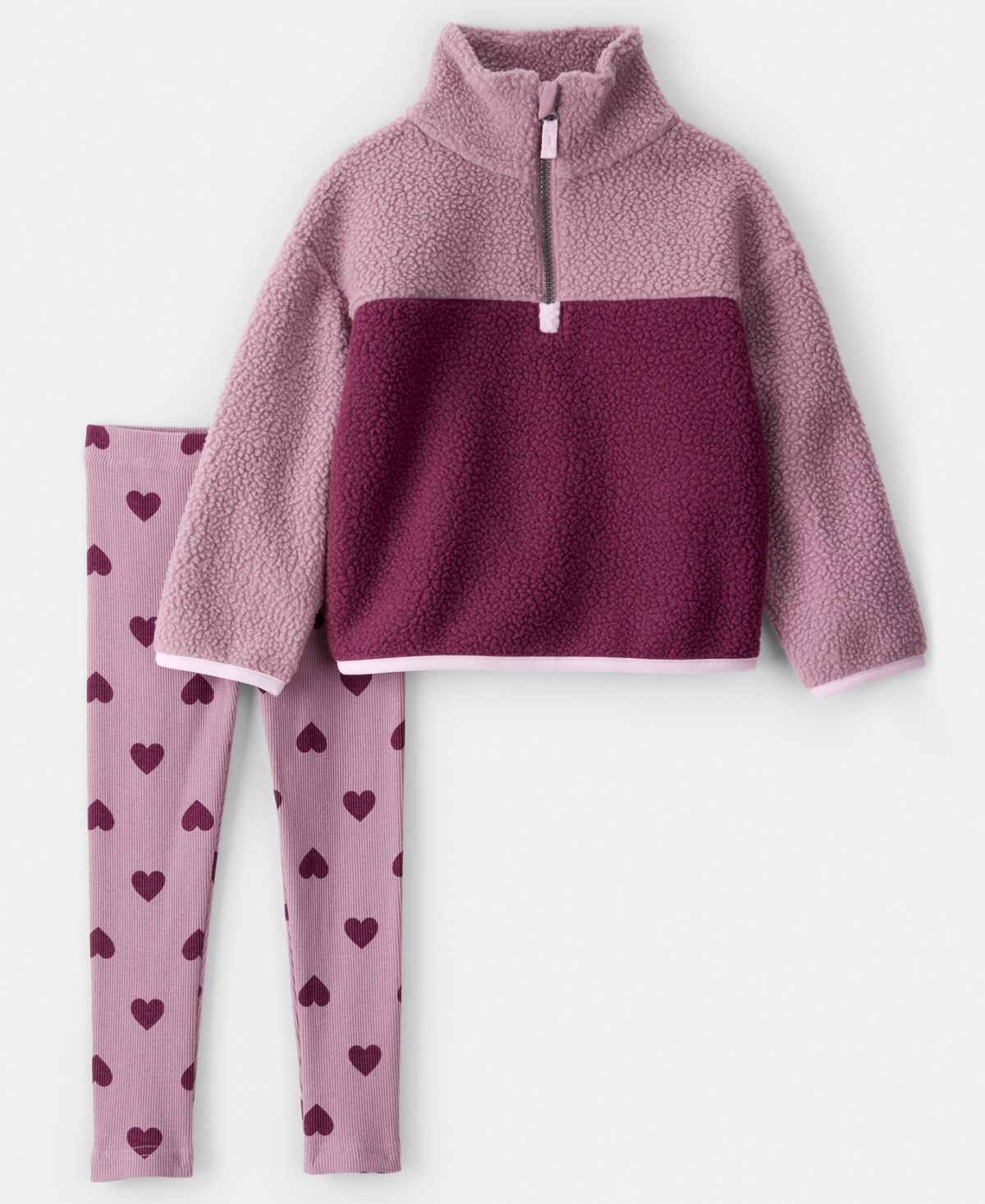 Click here for Carters Girls Toddler 2T-5T 2-Piece Half-Zip Sweat... prices