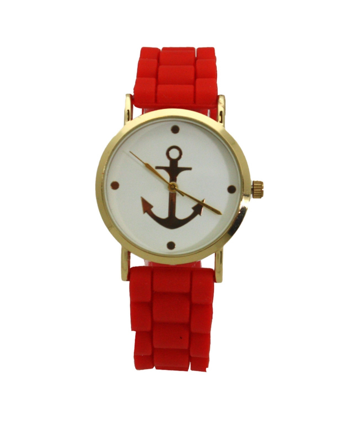 Click here for Red Anchor Emblem Silicone Band Watch - Red prices