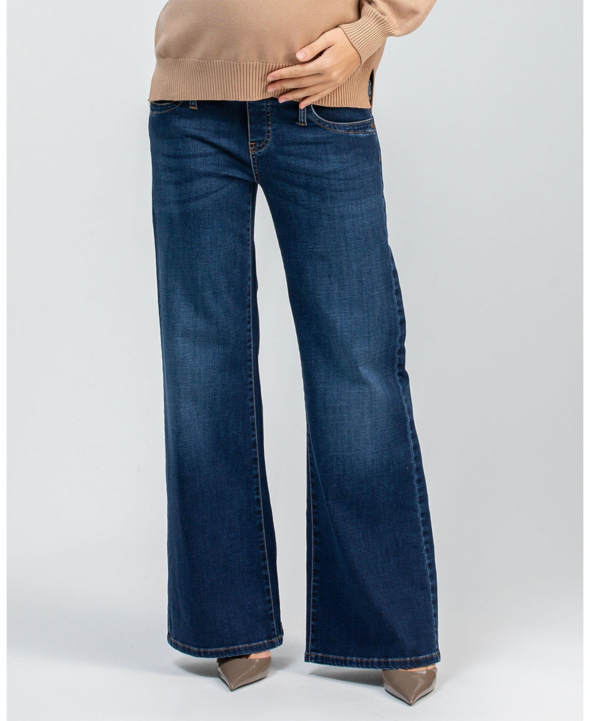 Click here for Pietro Brunelli Maternity Maternity Wide-Leg Jeans... prices