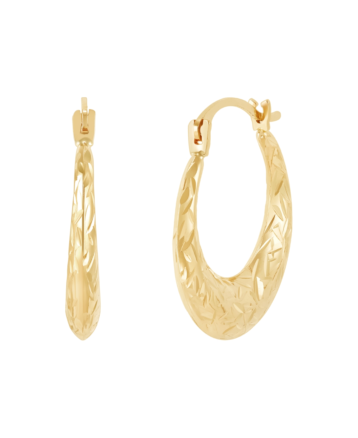 Click here for Macys Round Hoop Earrings in 14K Yellow Gold - Gol... prices