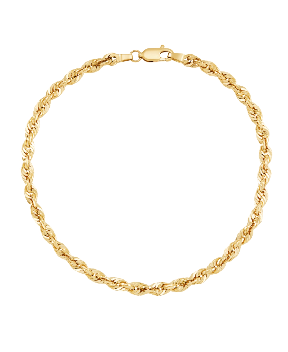 Click here for Macys Lightweight Diamond Cut Rope Chain Bracelet... prices