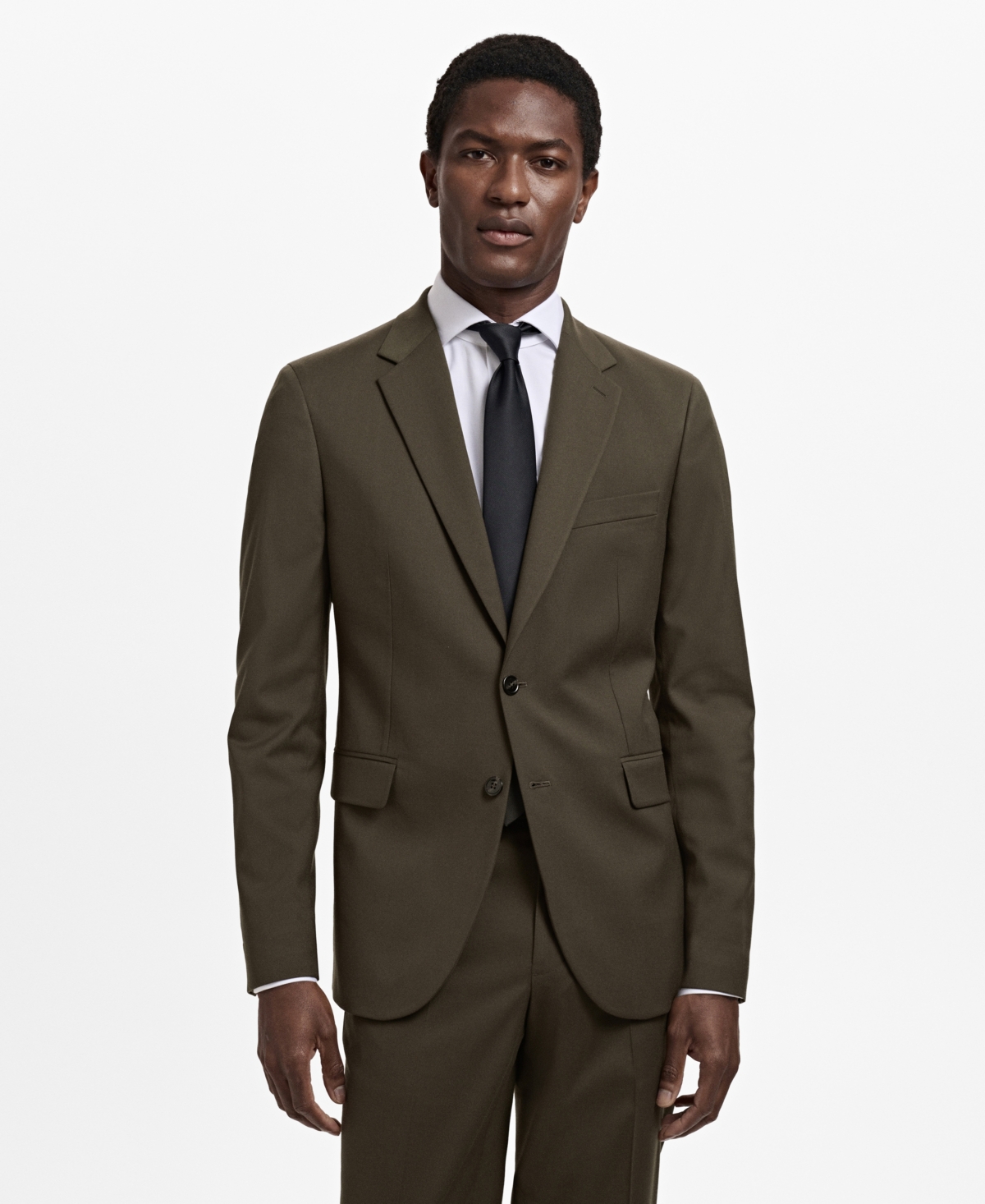 Click here for Mango Mens Milan Slim-Fit Suit Blazer - Khaki prices
