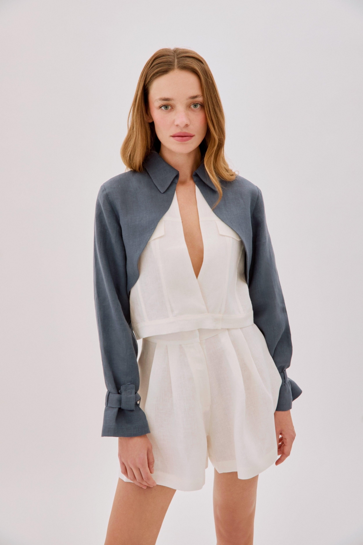 Click here for Labeca London Womens Claudia Linen Layered Jacket prices