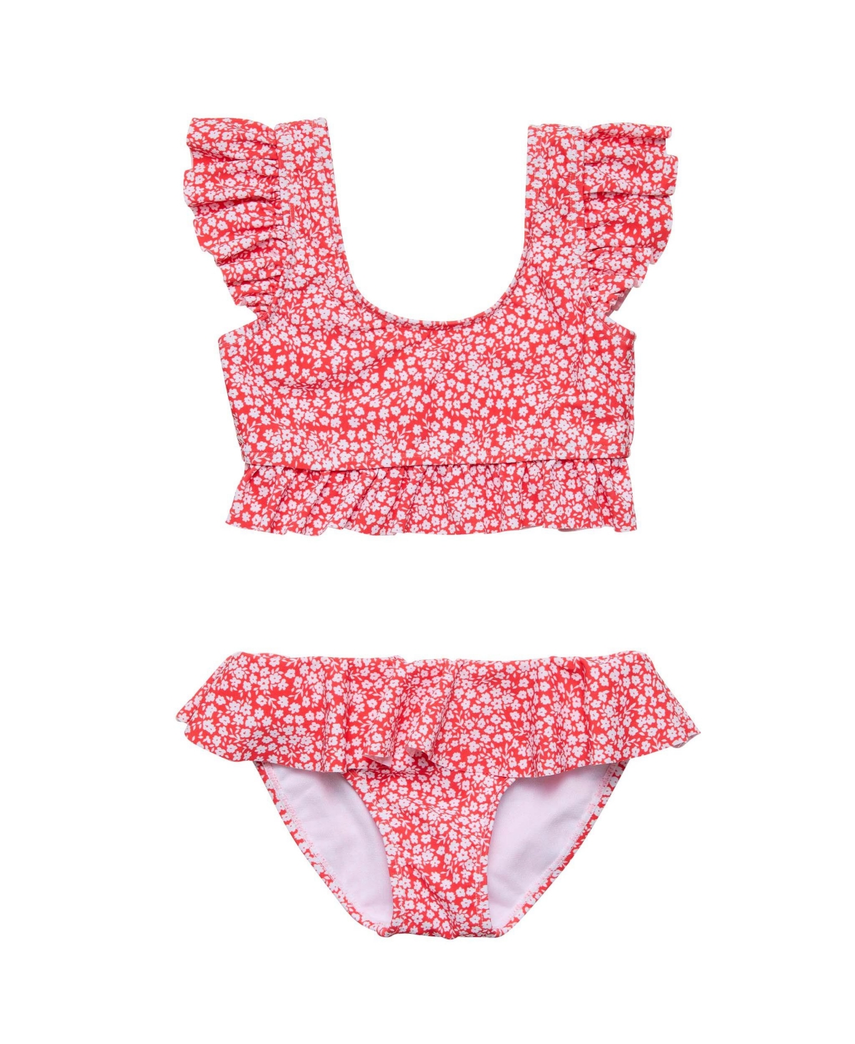 Click here for Snapper Rock Little Girls Ditsy Bloom Frilled Crop... prices