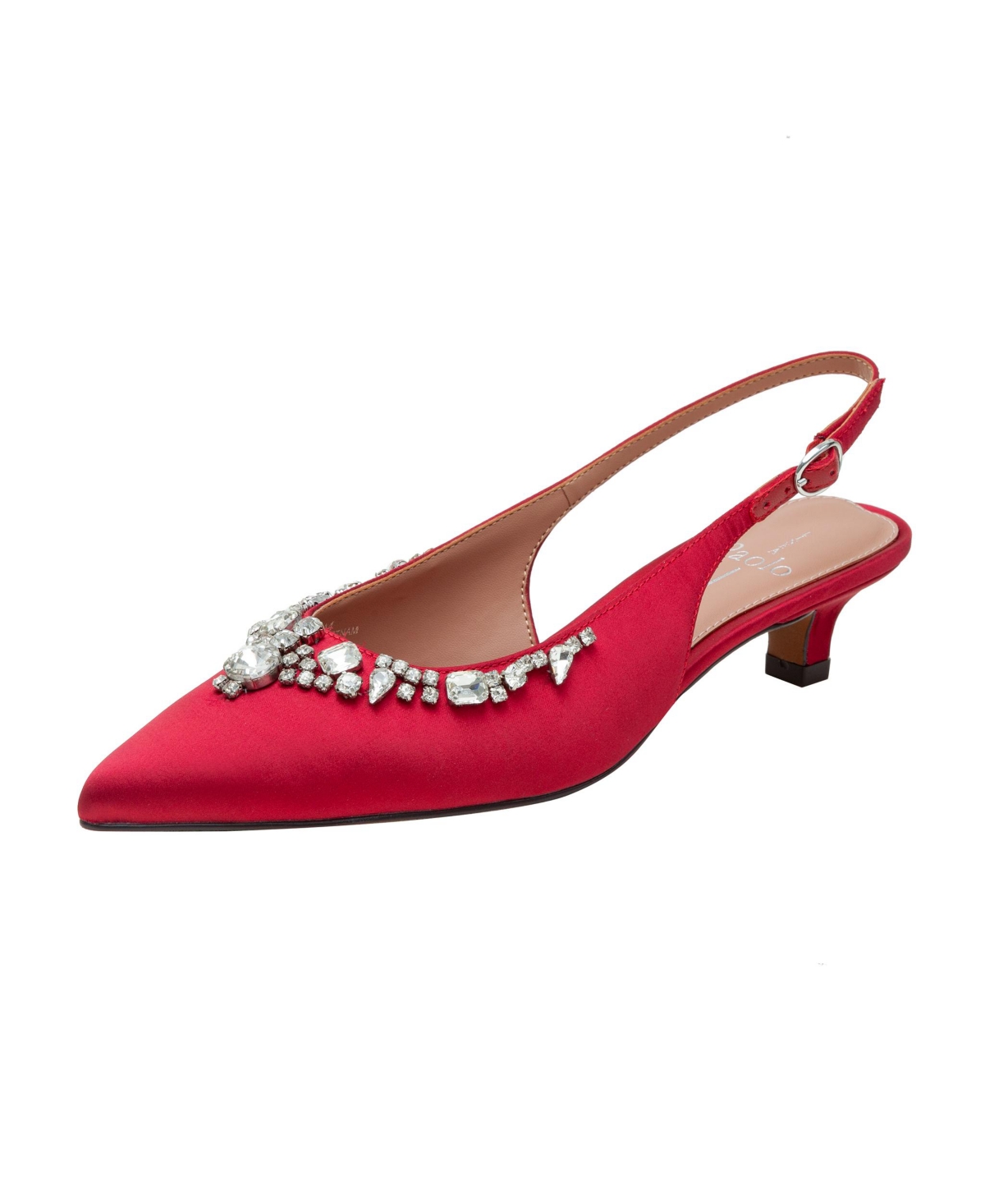 Click here for Linea Paolo Crystal Womens Bejeweled Kitten Heel S... prices