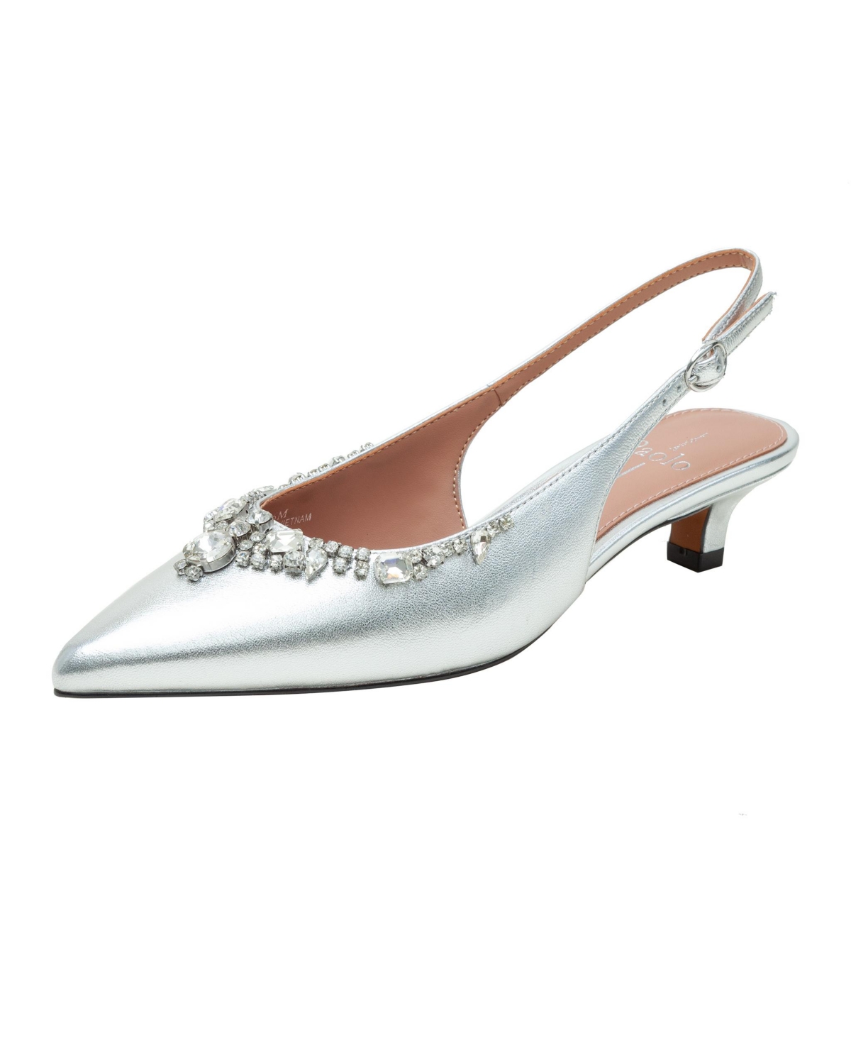 Click here for Linea Paolo Crystal Womens Bejeweled Kitten Heel S... prices