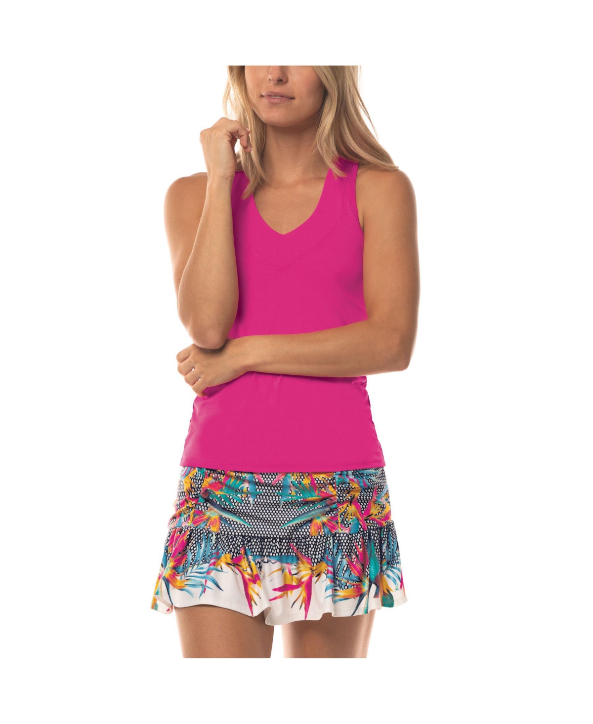Click here for Lucky In Love Womens V-Neck with Built-In Bra Tenn... prices