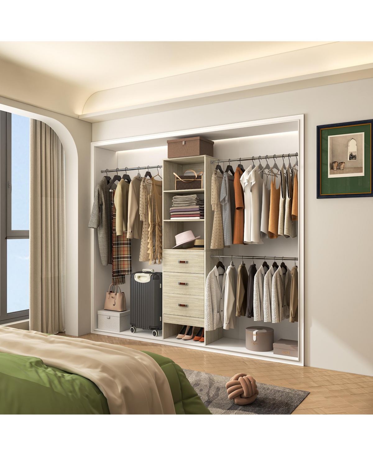 Click here for Aheaplus 5-8FT Adjustable Closet Organizer System... prices