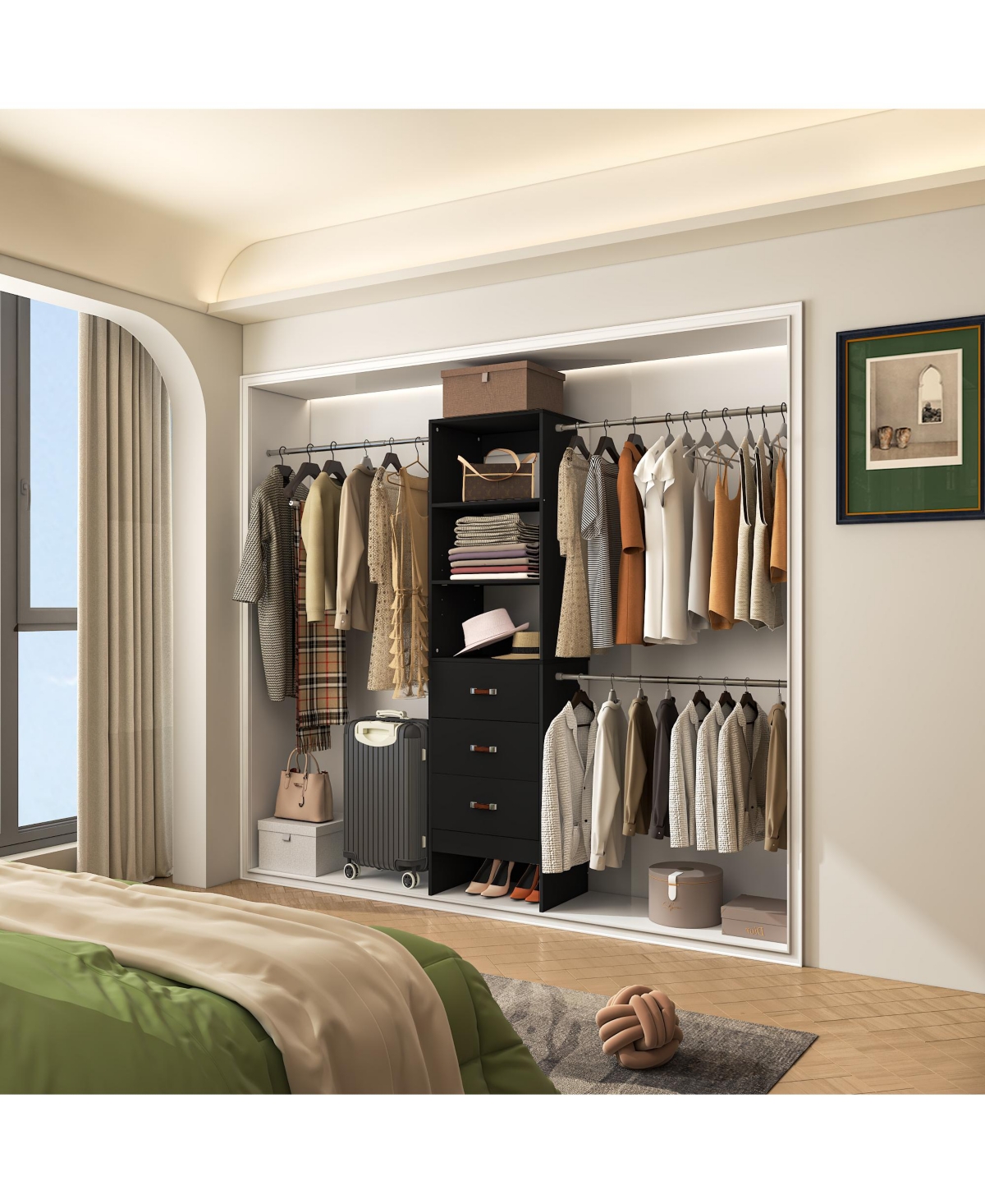 Click here for Aheaplus 5-8FT Adjustable Closet Organizer System... prices