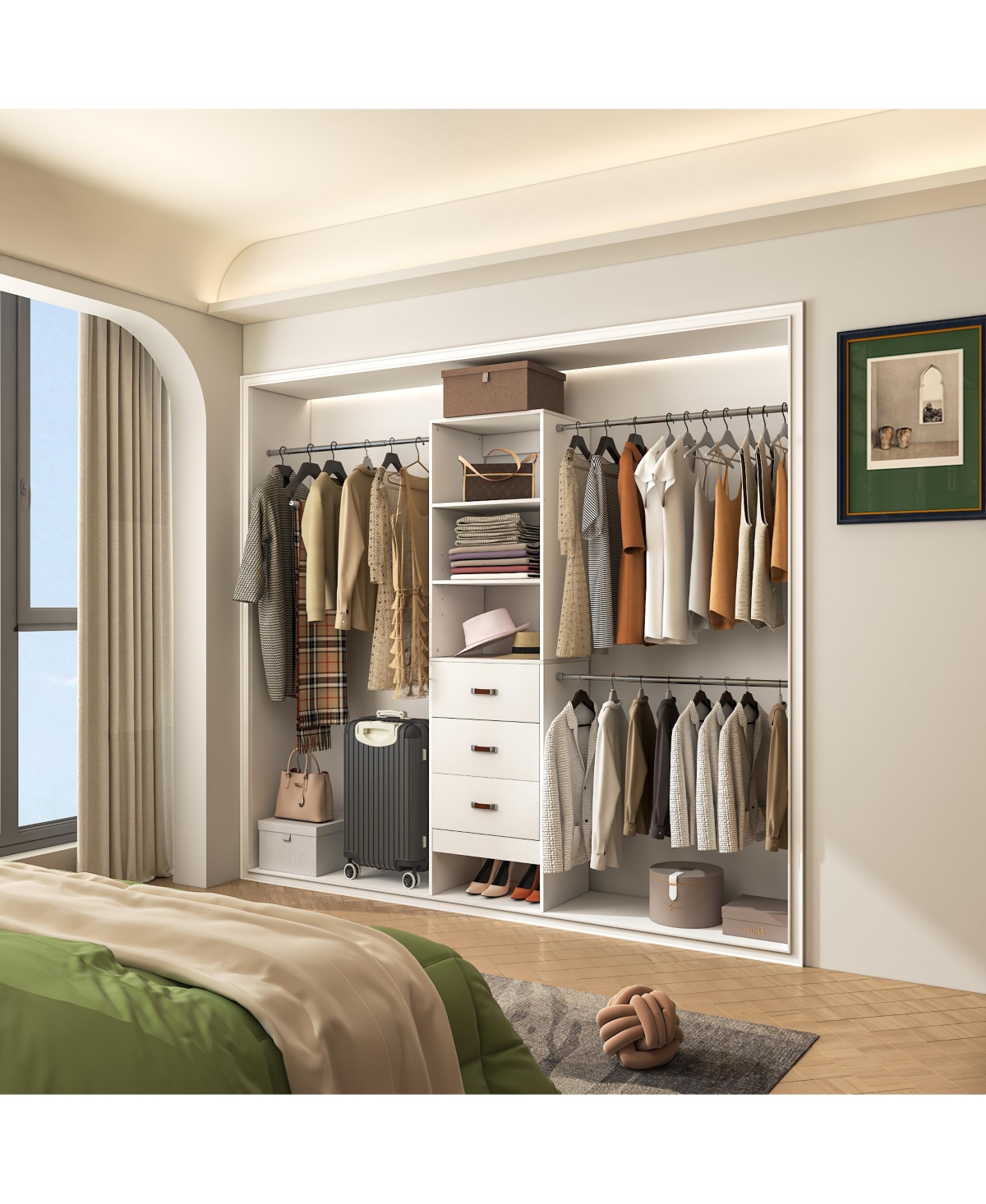 Click here for Aheaplus 5-8FT Adjustable Closet Organizer System... prices