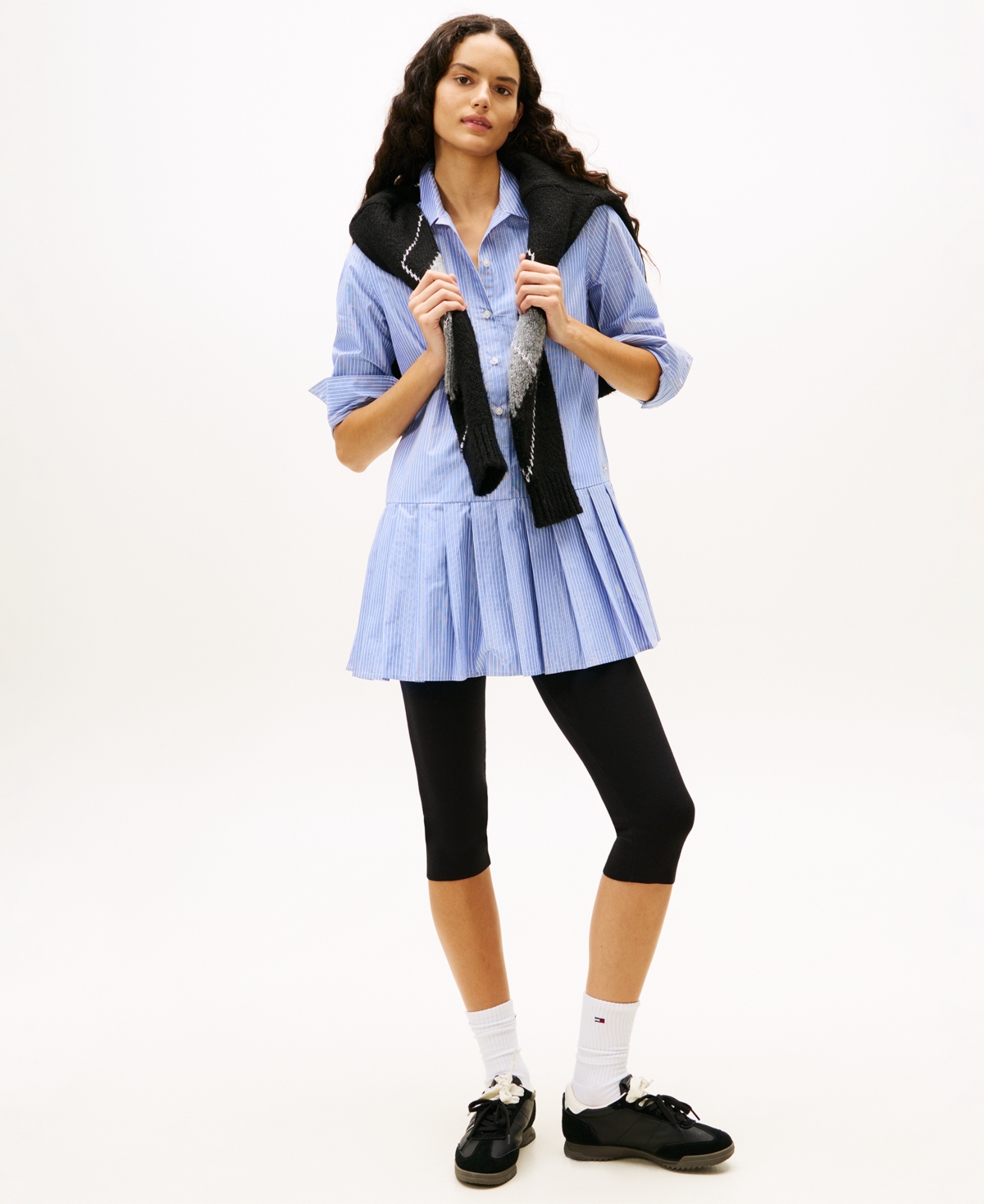 Click here for Tommy Jeans Womens Pleated Sparkle Collared Shirt... prices