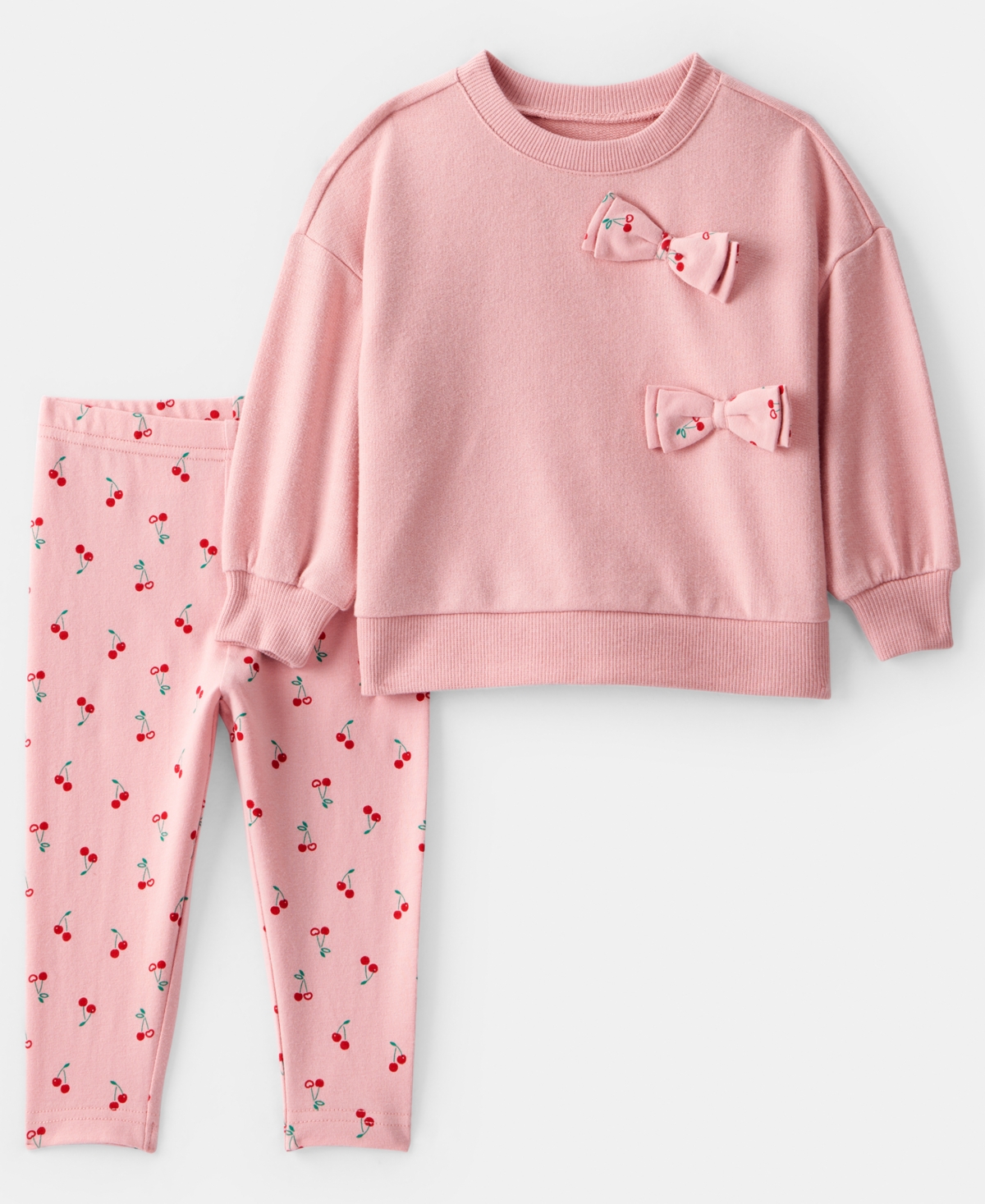 Click here for Carters Baby Girls 2-Piece Cherry Bow French Terry... prices