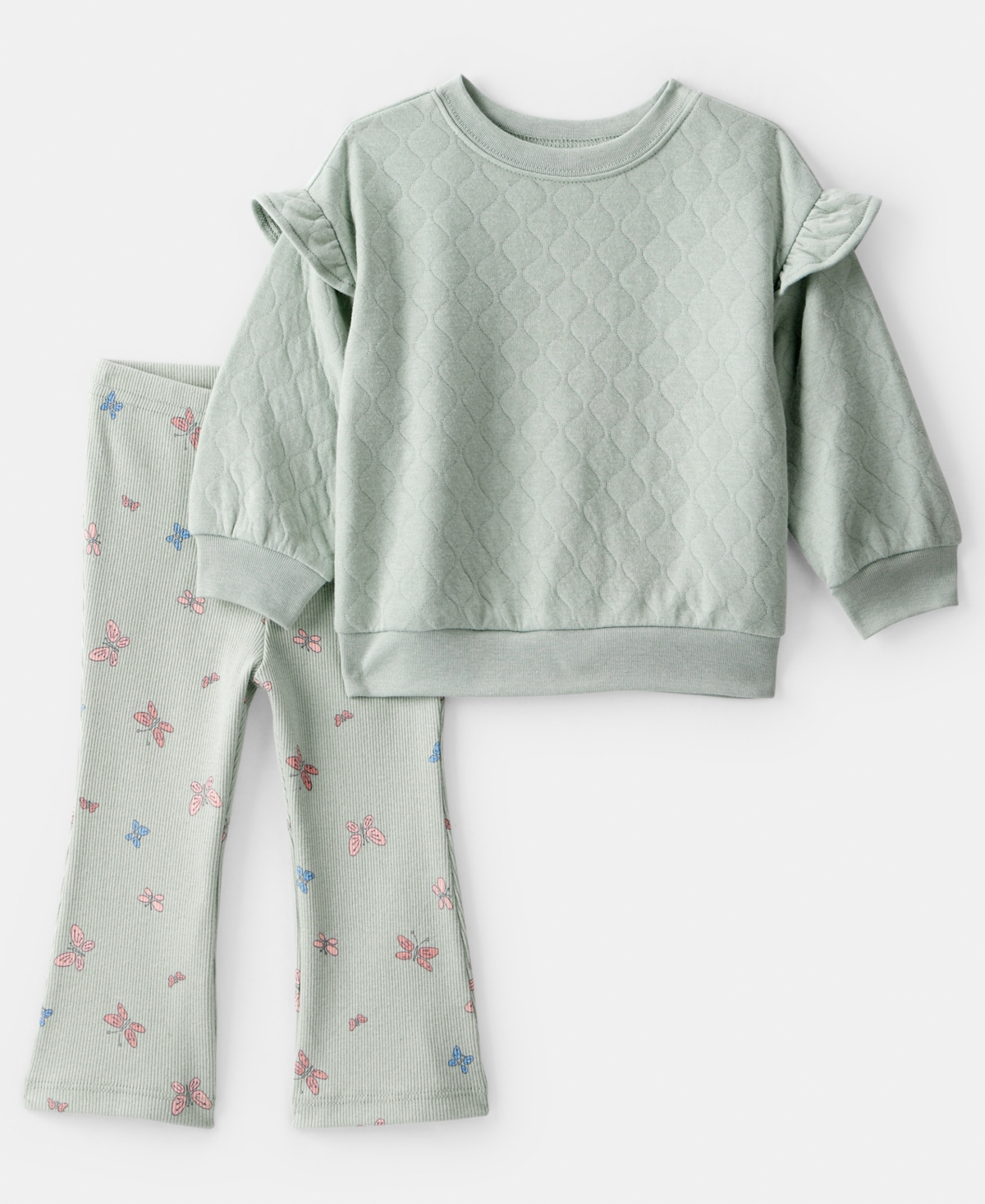 Click here for Carters Baby Girls 2-Piece Butterfly Sweater and P... prices