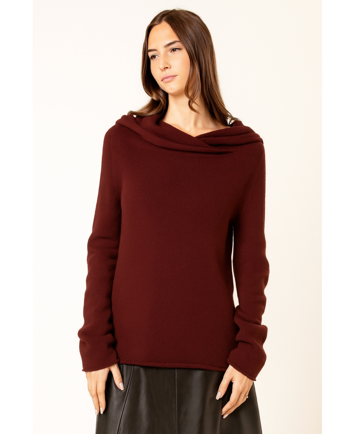 Click here for Celtic & Co. Womens Collared Slouch Sweater - Merl... prices