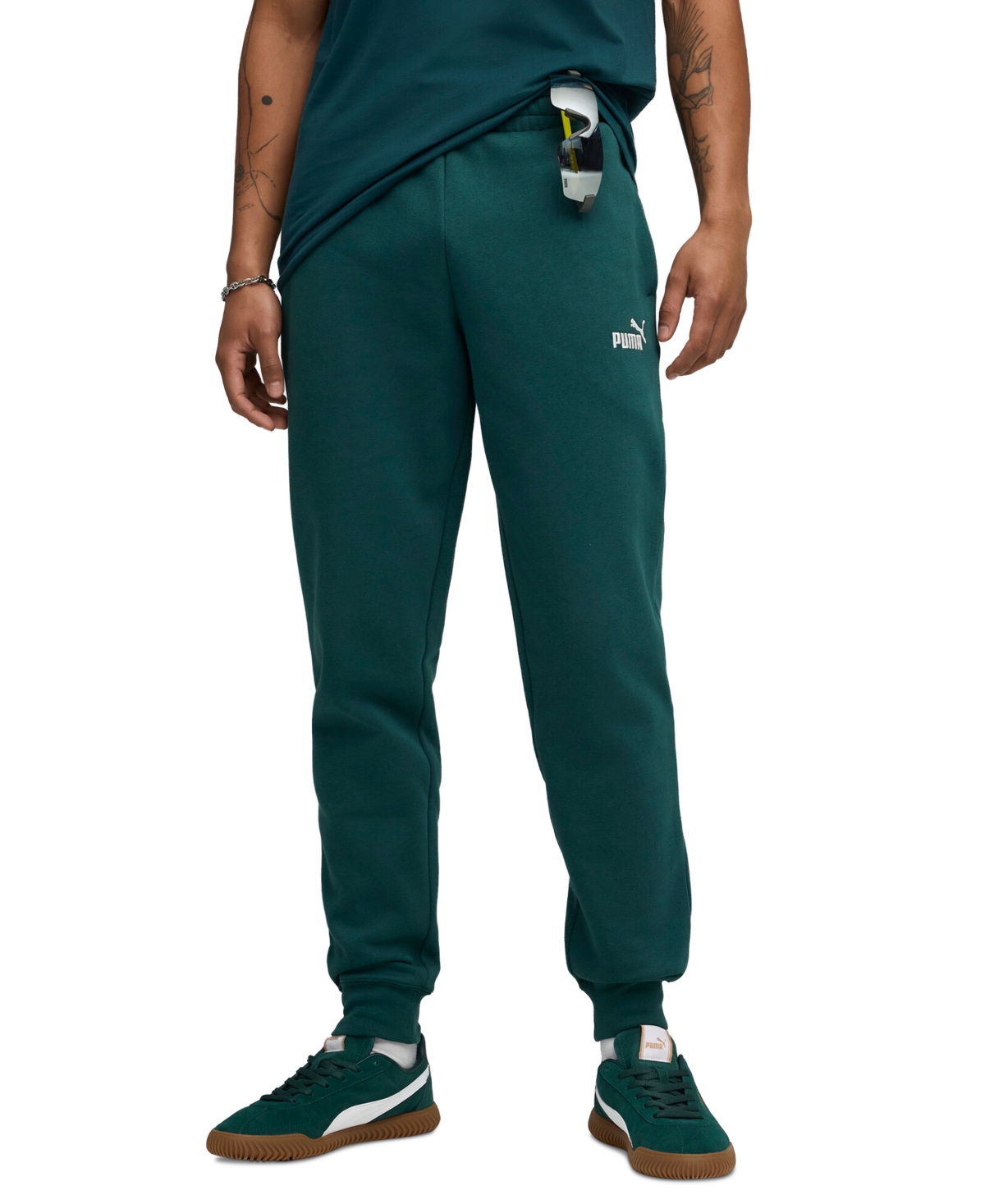 Click here for Puma Mens No. 1 Logo Fleece Sweatpants - Green Ter... prices